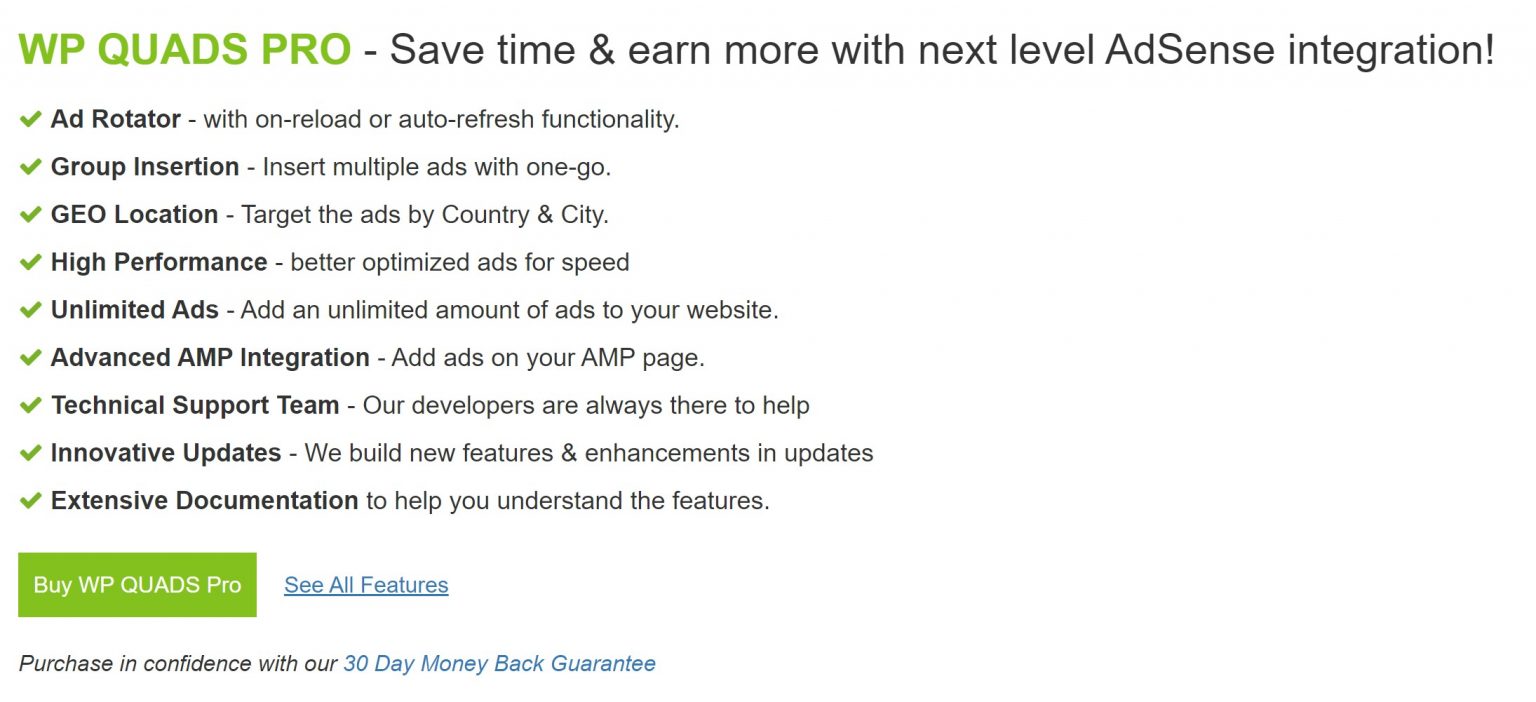 WPQUADS Pro – Adsense Ads Plugin – CreativeSea